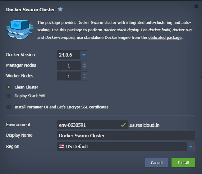 Deploy Powerful Docker Swarm Cluster 1 Click